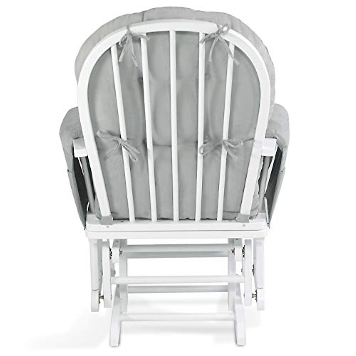 REJOICE HOME Atoll Glider with Ottoman, White/Light Grey