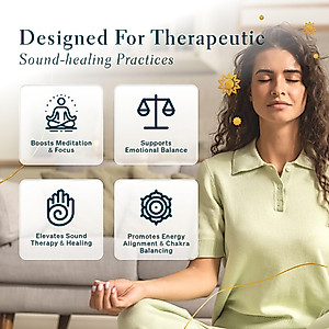 Sanskar Nepal - Tibetan Singing Bowl Set of 7, Handcrafted Singing Bowl for Meditation & Holistic Healing, Yoga Accessories, 3-5” Gold Singing Bowls with Wooden Striker, Cushion & Purple Carry Box