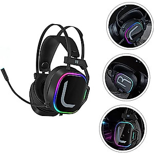 PATINS Wireless Gaming Headset Headset Headset Wired Noise Cancelling Headphones Black Headphones Cord Headphones Laptop Headphone Single Sided Computer Headphone Earbuds Light