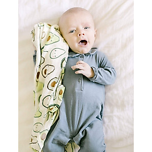 Loulou Lollipop Soft Baby Swaddle Blanket Muslin Wrap Receiving Blanket for Newborn to Toddler Girl and Boy, Large 47” by 47” - Avocado…