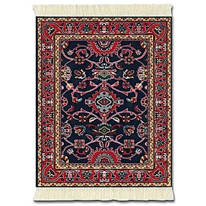 Lextra® (Deep Blue Bergamo), MouseRug®, navy, red and gold, 10.25" x 7.125", one