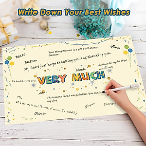 HOMANGA Large Thank You Card, 13.8 x 21.6 Inch Jumbo Colorful Thank You Card, A Great Big Thank You Card with Envelope, Giant Appreciation Greeting Card, Huge Gratitude Card for Boss, Teacher, Couch