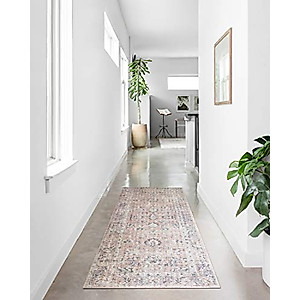 Loloi II Skye Collection SKY-01 BLUSH / GREY, Traditional 9'-0" x 12'-0" Area Rug