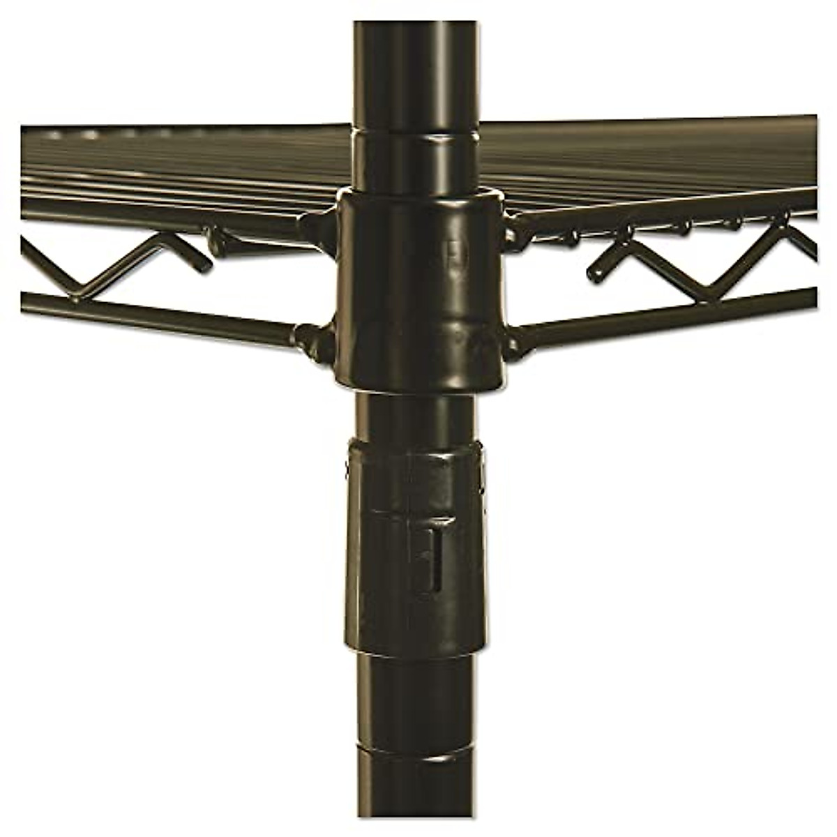 Alera NSF Certified 4-Shelf Wire Shelving Kit with Casters, 48w x 18d x 72h, Black