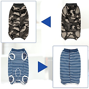 Rypet 2 Packs Dog Recovery Suit Abdominal Wound Surgical Clothes for Male Female Pet Surgical Snugly Suit After Surgery Anti-Licking Dog Onesies