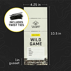 Extra Thick Wild Game Bags for Freezer Storage [150 pk ] | Extra Strong | 2.6 Mil Thickness | Meat Bags For Ground Meat | Deer Society | Illusion Outdoor Systems | Protect Your Game Meat