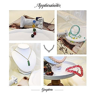 Gaspletu 700PCS Glass Beads for Jewelry Making, 24 Colors 8mm Crystal Beads Bracelets Making Kit, 1 Box Round Beads Suitable for Beginners