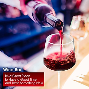 LUXBE - Crystal Wine Glasses, Set 6, 15.3 fl. oz - Small Red White Wine Glasses - 100% LeadFree Glass - 450 ml