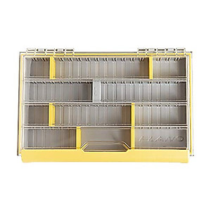 Plano Edge 3600 Premium Tackle Utility Box, Gray and Yellow with Clear Lid, Rust-Resistant and Waterproof, Customizable Tackle Protection Organization