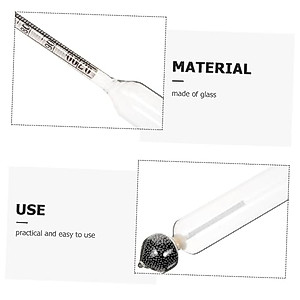 Anneome 4pcs Hydrometer Liquid Measuring Tools Liquid Meter Petroleum Meter Liquidometer Liquid Measuring Device Sugar Density Meter Moisture Content Tester Petroleum Making Tool Glass