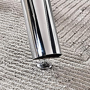 Dining Table with Chairs Set,4HOMART YVONNE&F.L.A.M. 5PCS Round Glass Table Set Modern Tempered Glass Top Table with 4 PU Leather Chairs Dining Room Furniture