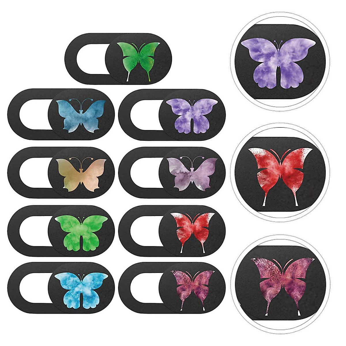 SOLUSTRE 9pcs Lens Cover Webcam Cover Cover Computer Tablet Cam Cover Limpiador De Tablet Privacy Cover Slide Heart-shaped Laptop Lens Cap Slideshow Slider Abs