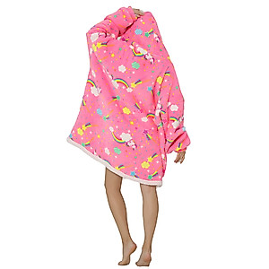 JERYMUND Oversized Blanket Hoodie - Sherpa Fleece Wearable Blanket for Unisex Adult Women Men, Fluffy Giant Comfortable Hooded Sweatshirt