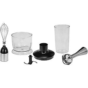 Kalorik 3-in-1 Immersion Blender Chopper, and Mixer, 14.5x5x6, Black