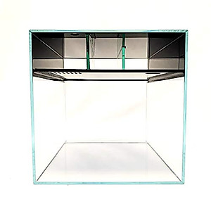 LIFEGARD Low Iron Ultra Clear Crystal Aquarium with Built in Filter – Rimless Glass, Beveled Edge, Elevated Style – Direct Jet Flow – 8.3 GPH