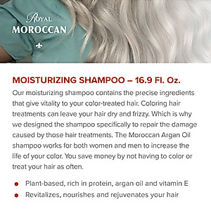 Royal Moroccan Sulfate Free Shampoo | Argan Oil Shampoo | Shampoo for Color Treated Hair | Moisturizing Shampoo Argan Oil Hair Products (500 ml 16.9 oz)