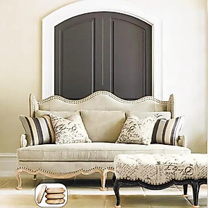 4 Pcs Solid Wood Upright Piano Caster Cups,Furniture Caster Cups,HilerPunk Sofas Beds Chairs Wheel Caster Cups Pads,with Non-Slip & Anti-Noise Felt Pads,for Hardwood Floor Protectors-Natural Wood