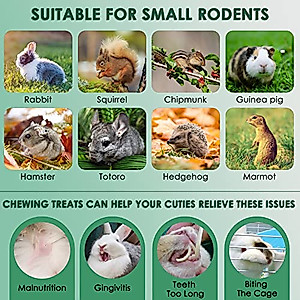 KATUMO Rabbit Chew Toys, 150g Timothy Grass Treats Small Animal Molar Toys for Guinea Pig Hamster Bunny Chinchilla Gerbil