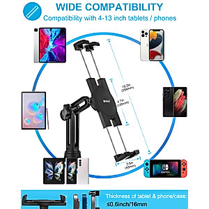 Cup Holder Tablet Mount, woleyi Car/Truck Cupholder Tablet Holder Stand with Adjustable Arm, Compatible with iPad Pro/Air/Mini, Galaxy Tab/Z Fold, Fire HD, iPhone, More 4.7-13" Cell Phones and Tablets