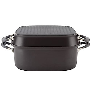 Anolon Advanced Hard Anodized Nonstick Grill Pan / Griddle and Roaster - 11 Inch, Gray