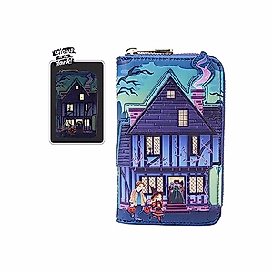 Loungefly Disney Hocus Pocus Sanderson Sisters House Glow Zip Around Wallet