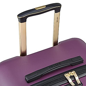 DELSEY PARIS Cruise 3.0 Hardside Expandable Luggage with Spinner Wheels, Plum, Checked 26 Inch Trunk