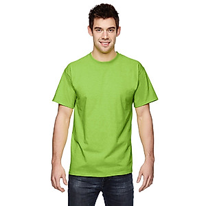 Fruit of the Loom 5 oz, 100% Heavy Cotton HD T-Shirt, Medium, NEON Green