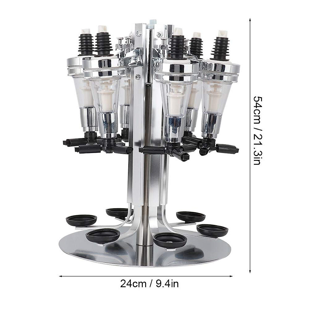 Liquor Dispenser Alcohol Dispenser Bar Dispenser Bottle Liquor Dispenser Bar Rotating Liquor Holder 6 Bottle Professional Alcohol Dispenser Station