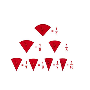 Montessori Educational Toys for Kids 5-7 Iron Fraction Circular Toddler Learning Fractions Knob Puzzle Math Games Preschool Learning Educational Toys & Homeschool Supplies