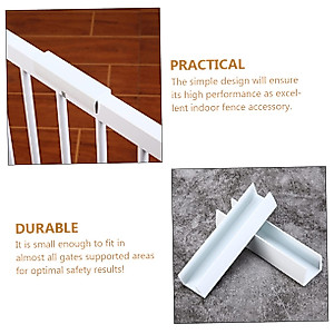 ibasenice 18 Pcs Safety Door Reinforcement Slot Fence Reinforcement Groove Garden Fence Groove Downstair Parts Pet Playpen Dog Gate Reinforcement Kid Playpen The Fence White PVC Tool Baby