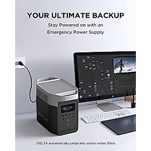 EF ECOFLOW Portable Power Station DELTA 1300, 1260Wh Solar Powered Generator with 6 x 1800W AC Outlets, Solar Generator(Solar Panel Optional) for Outdoor Camping