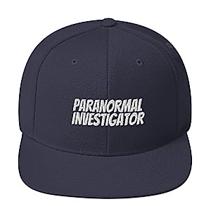 Paranormal Investigator Hat | Ghost Hunting Gear - - Classic Snapback - Goofy Design Navy