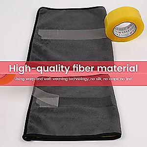 yantu Plush Microfiber Car Drying Towel 24” x 12” (16 Pack) Multipurpose Edgeless Cleaning Towel for Household, Auto Washing, Car Drying, Detailing (Yellow+Green)