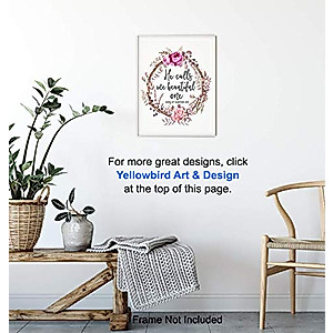 Inspirational Positive Quotes Christian Bible Verse Wall Decor - Religious Gift for Women, Girls, Teens - Blessed Scripture Wall Art for Bedroom, Living Room, Bathroom - 8x10 Motivational Poster