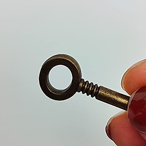 kathson Old Vintage Antique Style Mini Archaize Padlocks Key Lock with Key (Lot of 3,Antique,Love) (Antique Style)