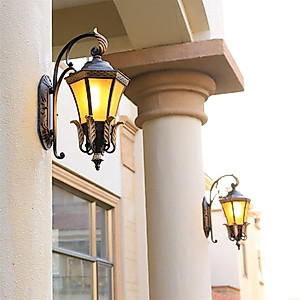 Sggainy Retro Outdoor Aisle Home Garden Terrace Door Wall Lamp Glass Wall Lantern Mount Mounted Lights Wall Sconces Reading Lamp for Industrial Farmhouse Hardwired Porch Headboard Vanity