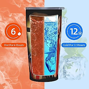 DEUASS American Christianity Cross Patriotic Flag 20oz Tumbler With Lid And Straw Stainless Steel Vacuum Insulated Coffee Travel Mug Thermal Cup For Outdoor