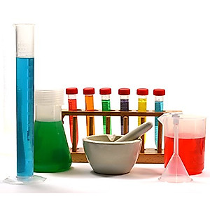 EISCO The Wizard's Potion Set - Plastic Edition - Labware Set for Home Experiments and Potion Making - Premium Polypropylene Flask, Beaker, Cylinder, Test Tubes