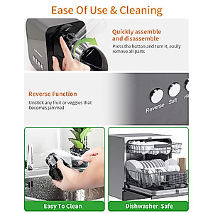 Celery Juicer Machines Easy To Clean,Electric Cold Press Juicer Extractor Leafy Greens Wheatgrass Beet,Quiet Vegetables and Fruits Juicer 250W Motor,Reverse Function,Low Speed,BPA Free,Dishwasher Safe