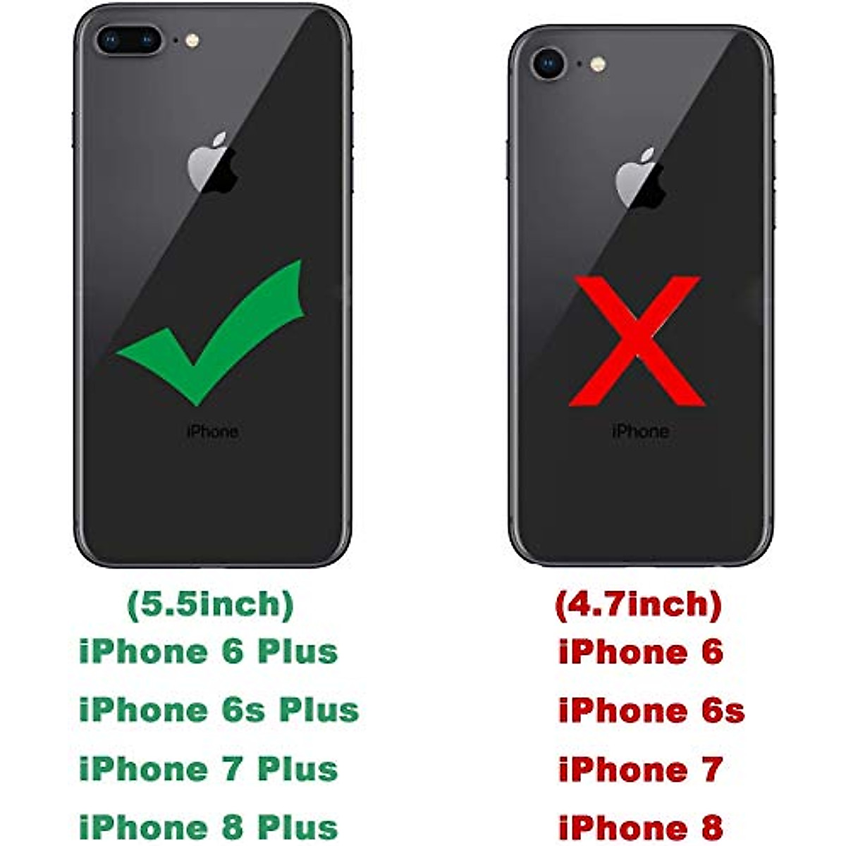 LeYi Compatible for iPhone 8 Plus Case, iPhone 7 Plus Case, iPhone 6 Plus Case with Tempered Glass Screen Protector [2 Pack], Military-Grade Phone Case with Kickstand Ring for iPhone 6s Plus, Black