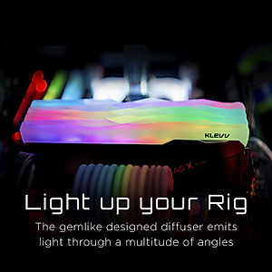 KLEVV CRAS X RGB DDR4 32GB (2x16GB) 3200MHz CL16 1.35V Gaming Desktop Ram Memory SK Hynix Chip XMP 2.0 Ready (KD4AGU880-32A160X)