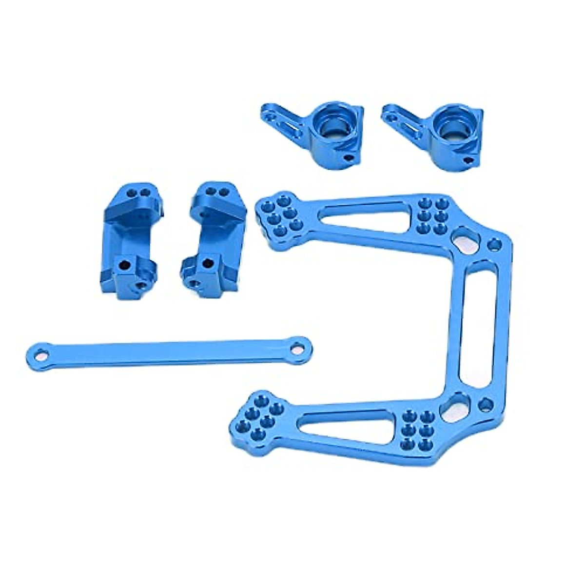 RC Front Rear Suspension Arm Kit, 1/10 RC Aluminum Alloy Parts Kit Compatible for TRAXXAS Slash 2WD 1/10 RC Car(Blue)