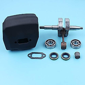 Laliva tools - Crankshaft Crank Bearings Muffler Exhaust Gasket Oil Seals Needle Kit For HUSQVARNA 268 272XP 272K 61 66 266 Chainsaw Repl. Part