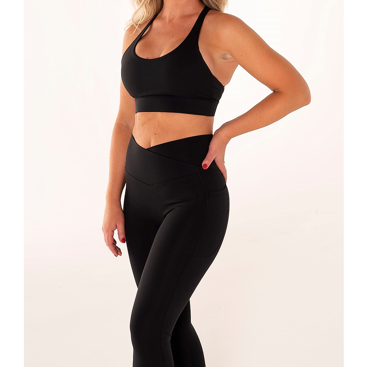 LM Active high Impact Butter Soft Cross Back Bras Black