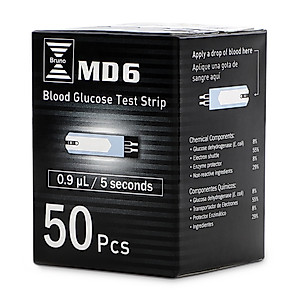 Bruno MD Pharma MD6 Blood Glucose Test Strips (50 Count)