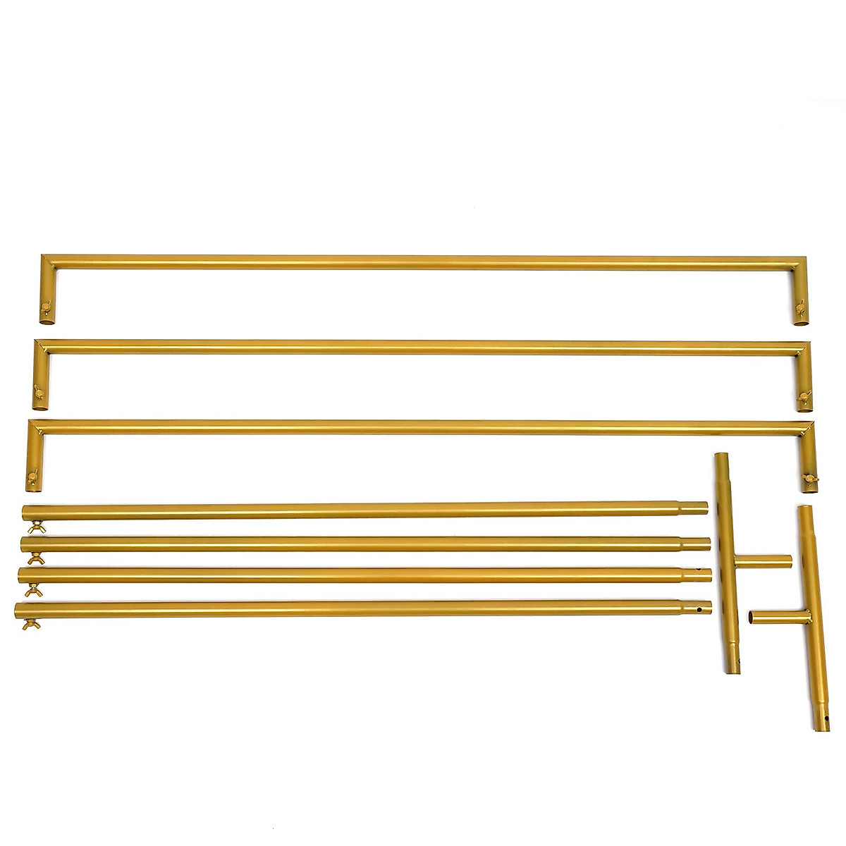 LyeXD 3.28 * 6.56FT Gold Rectangle Wedding Arch Backdrop Stand, Metal Arch Stand Wedding Arches Stand for Ceremony, Garden Floral Square Arch Frame Background for Wedding Party Decor