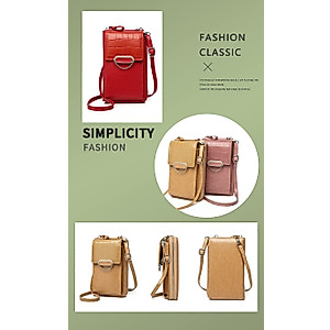 Women Crossbody Phone Bag, Small Messenger Shoulder Bag Cash Handbag Wallet Purse New in 2022 (BLACK)