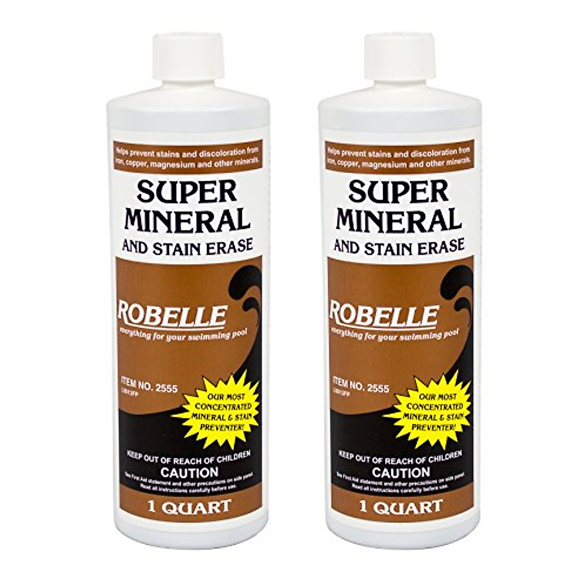 Robelle 2555-02 Super Mineral and Stain Erase for Swimming Pools, 1-Quart, 2-Pack