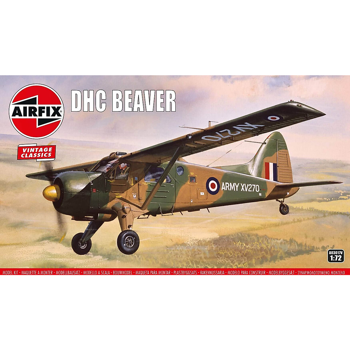 Airfix Vintage Classics de Havilland DHC Beaver 1:72 Military Aviation Plastic Model Kit A03017V