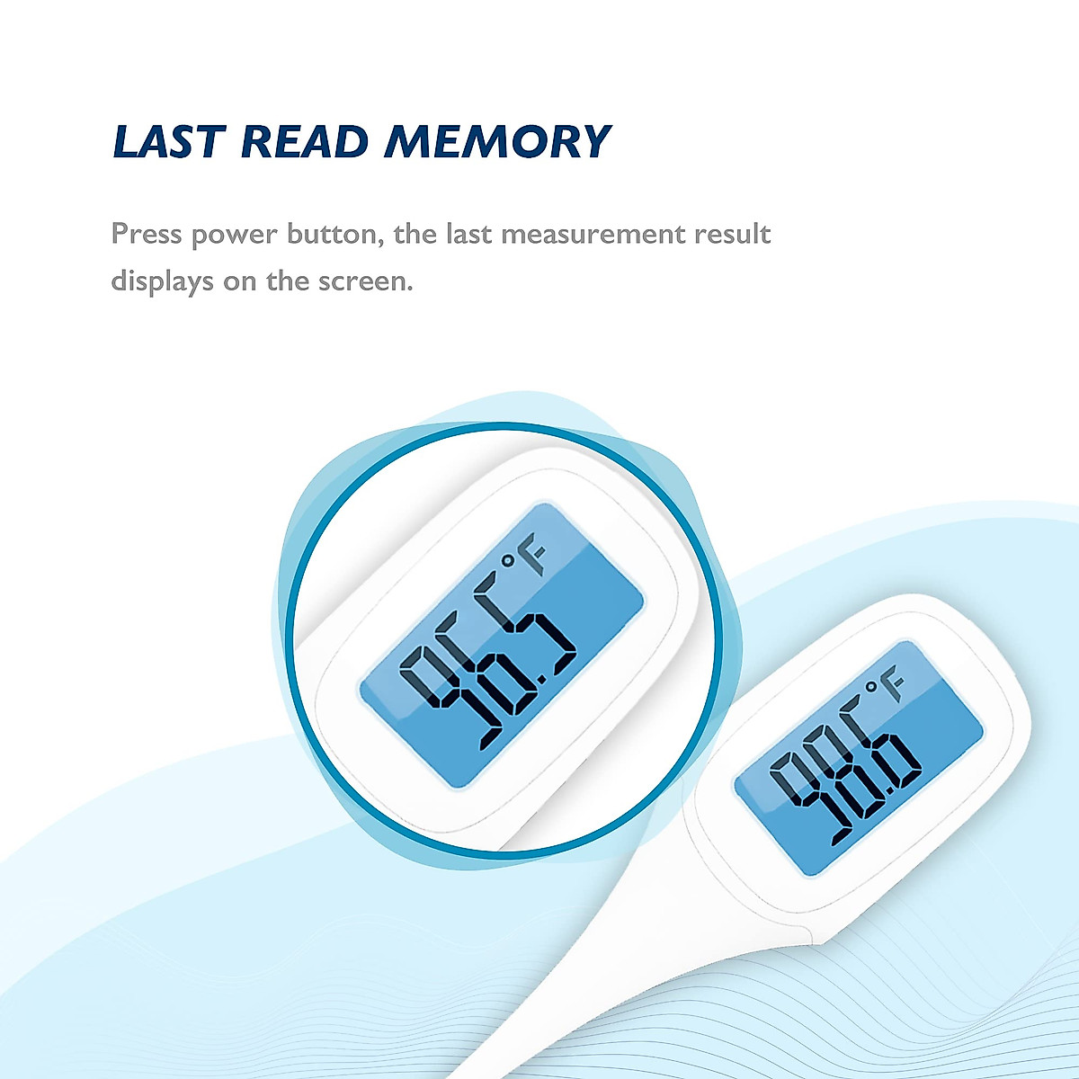 JASUN Thermometer for Adults Digital Oral Thermometer Fast Reading Rectal Armpit Thermometer for Baby and Adults with Fever Indicator Memory Recall Fathers Gifts